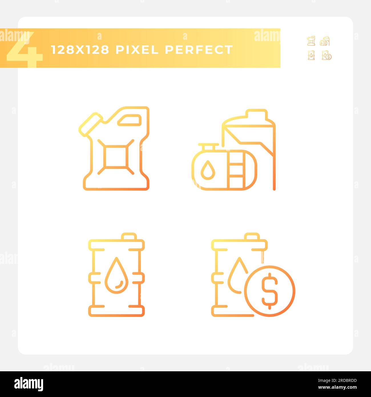 Fuel Storage Gradient Linear Vector Icons Set Stock Vector Image And Art Alamy