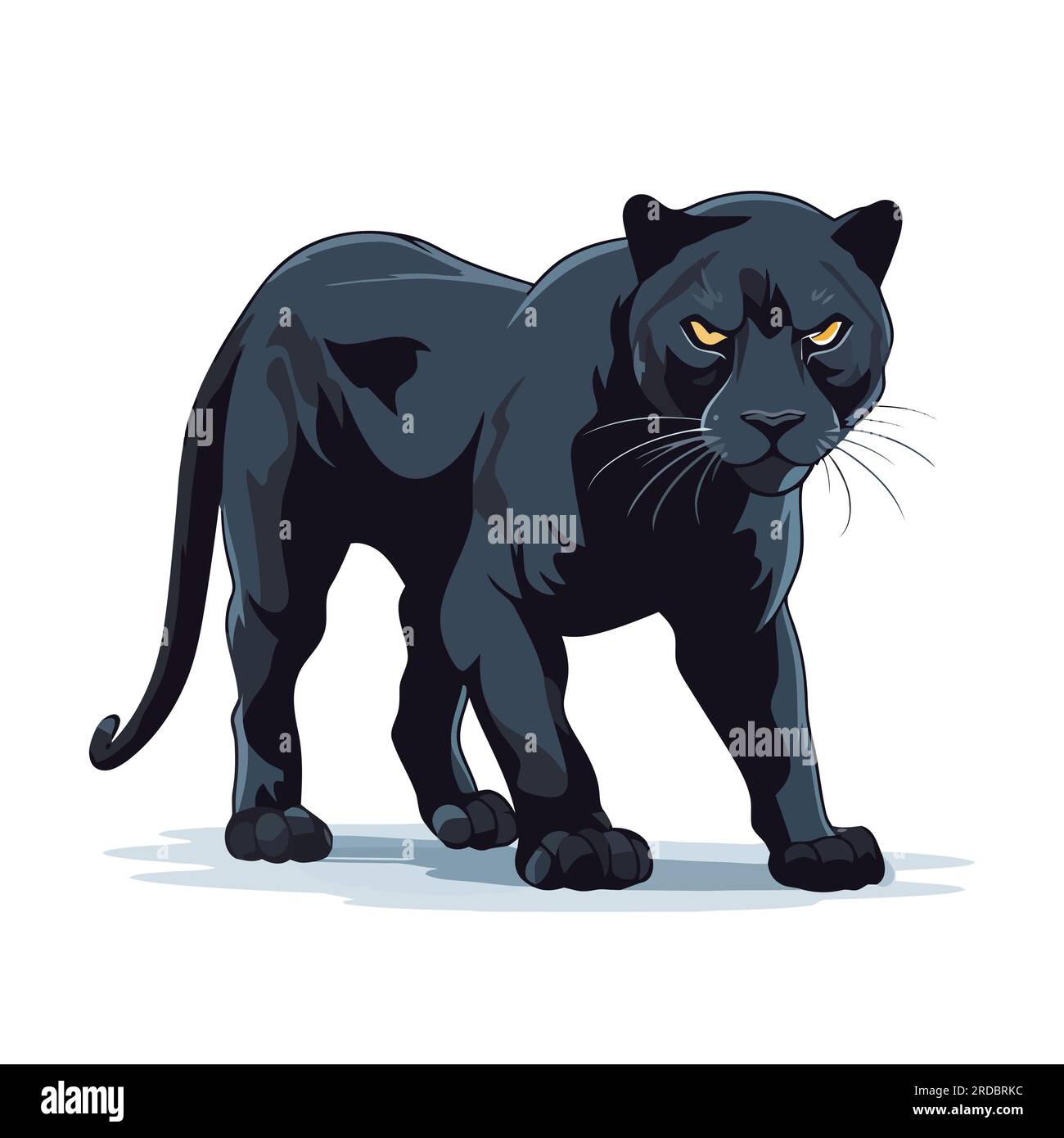 Panther logo design. Abstract drawing panther. Cute panther isolated ...