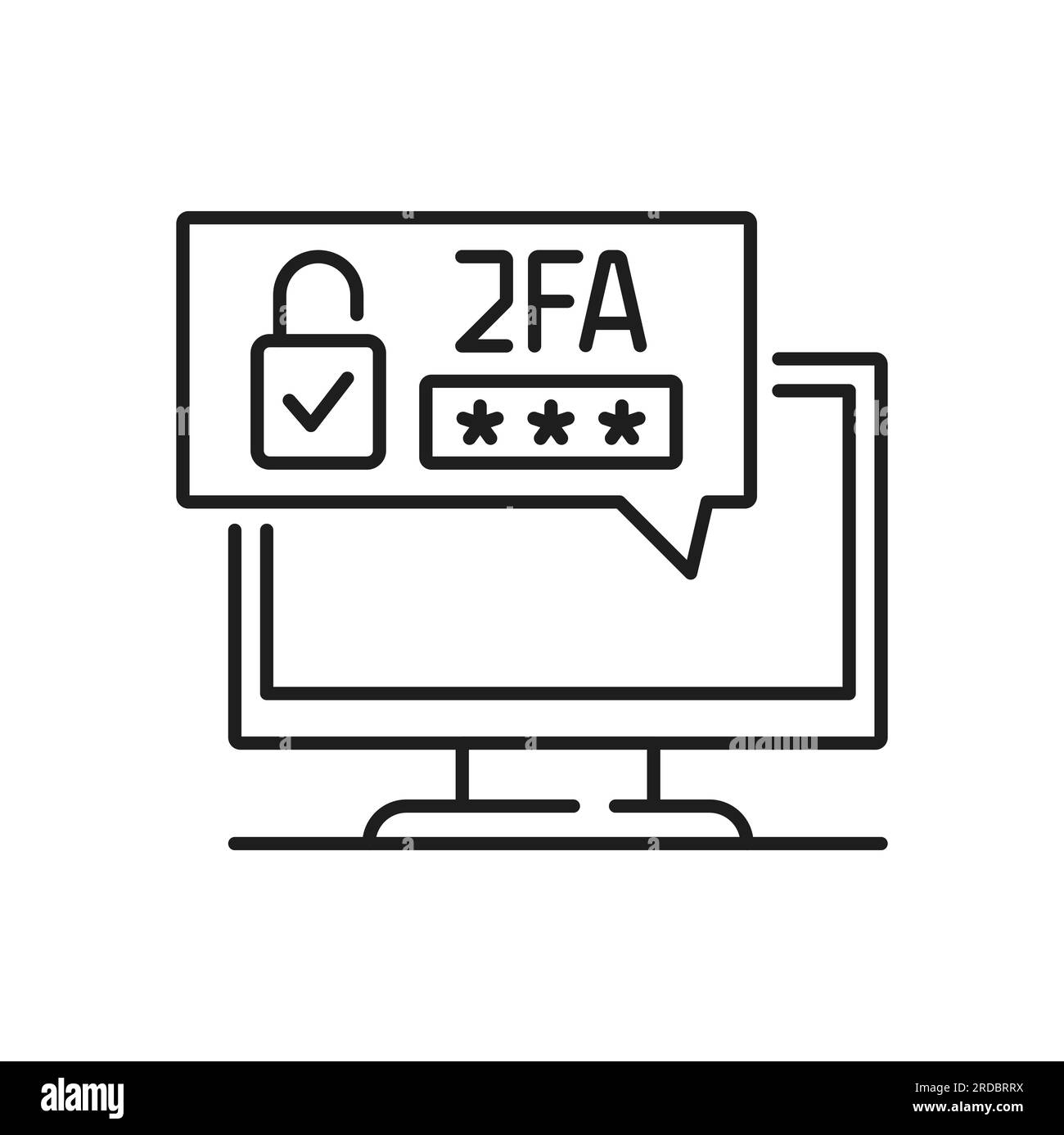 Two Factor Authentication Icon 2fa Multi Step Secure Verification