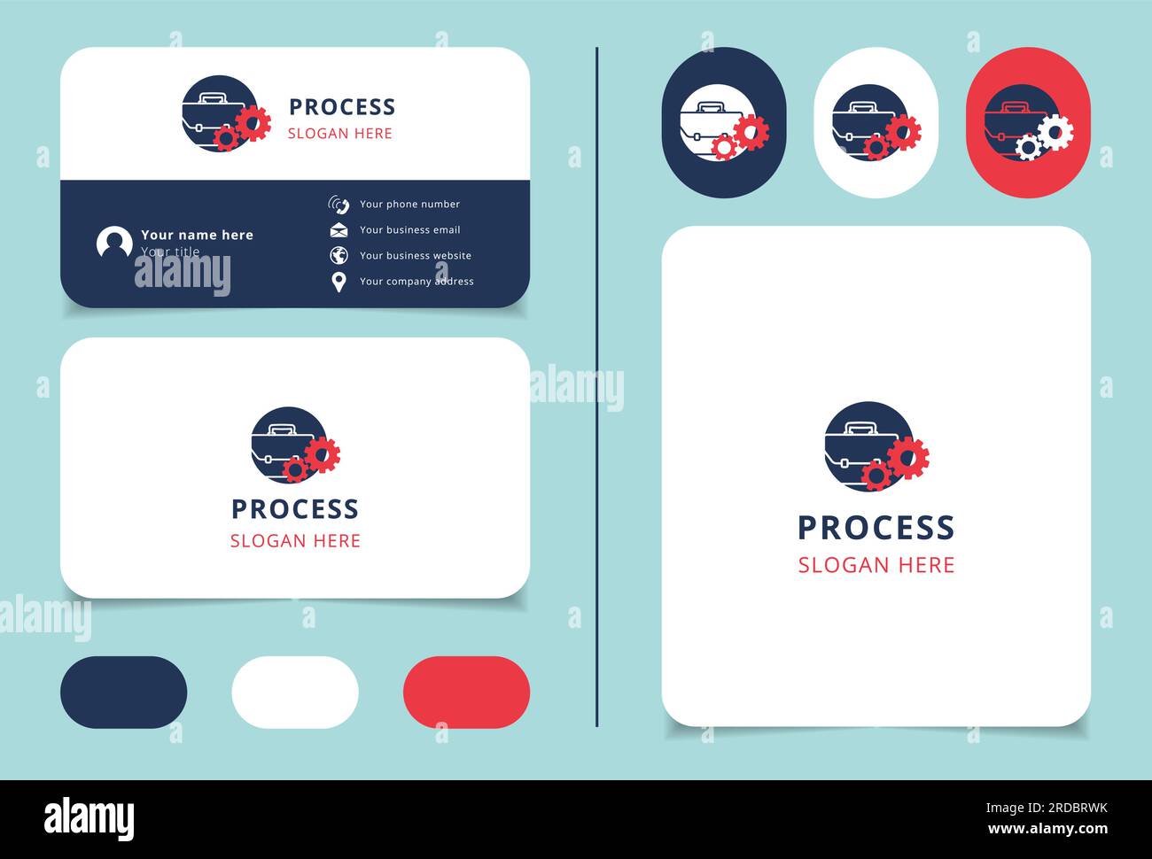 Process logo design with editable slogan. Branding book and business ...