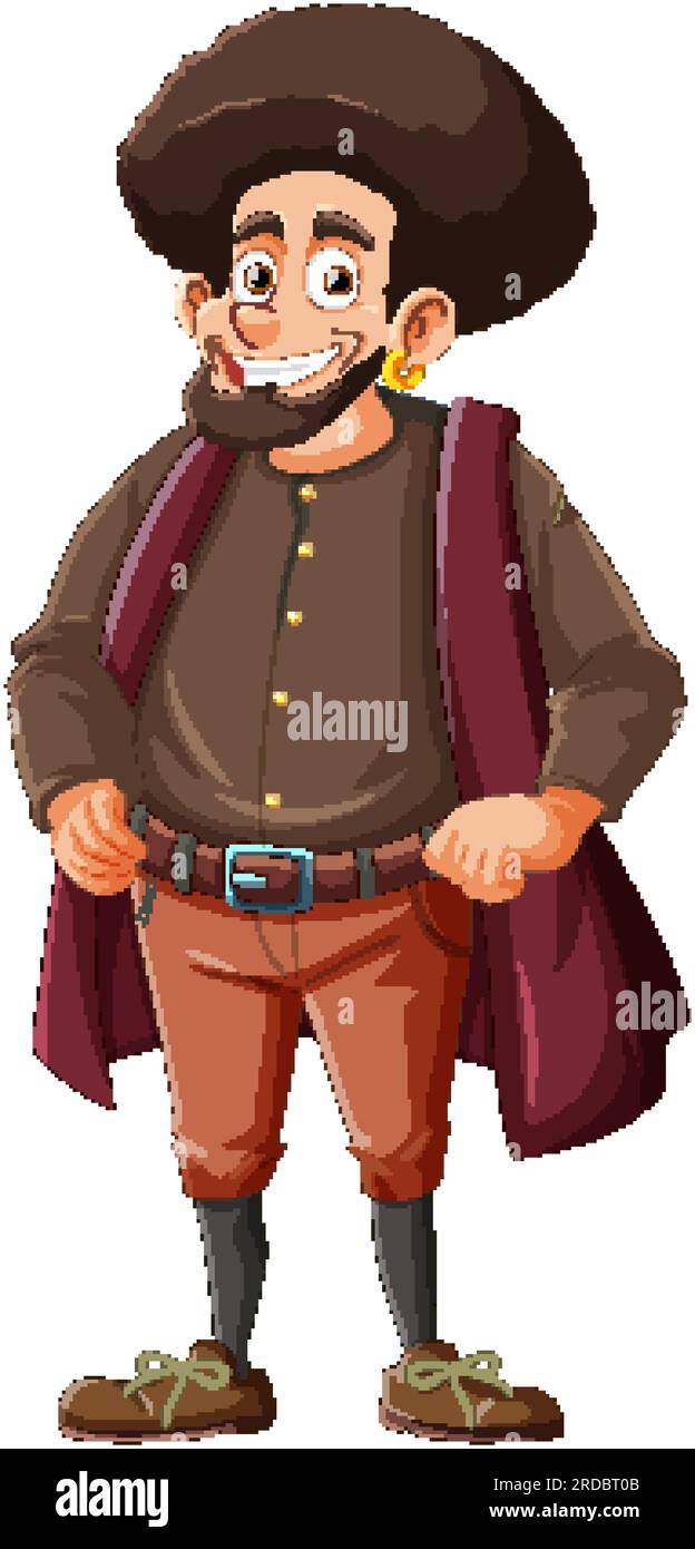 Villager man cartoon character illustration Stock Vector Image & Art ...