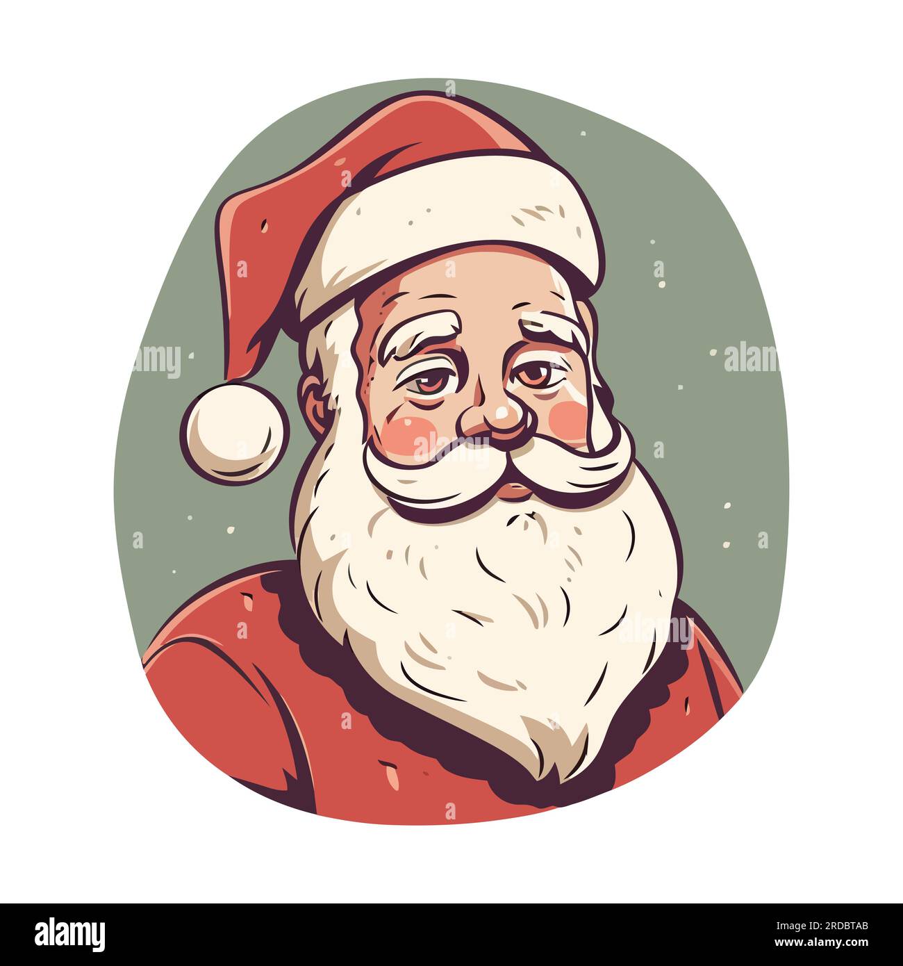 Santa Claus logo design. Abstract drawing Santa Claus. Cute vector ...