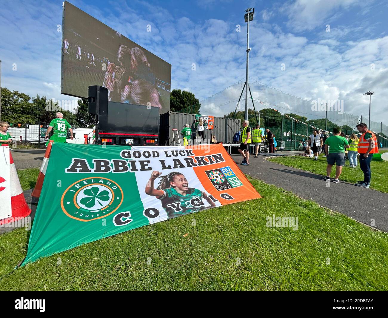 Family and friends of 18-year-old forward Abbie Larkin attend a ...