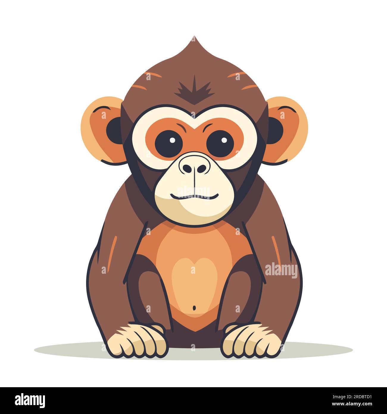 Monkey logo design. Abstract drawing monkey. Cute monkey isolated ...