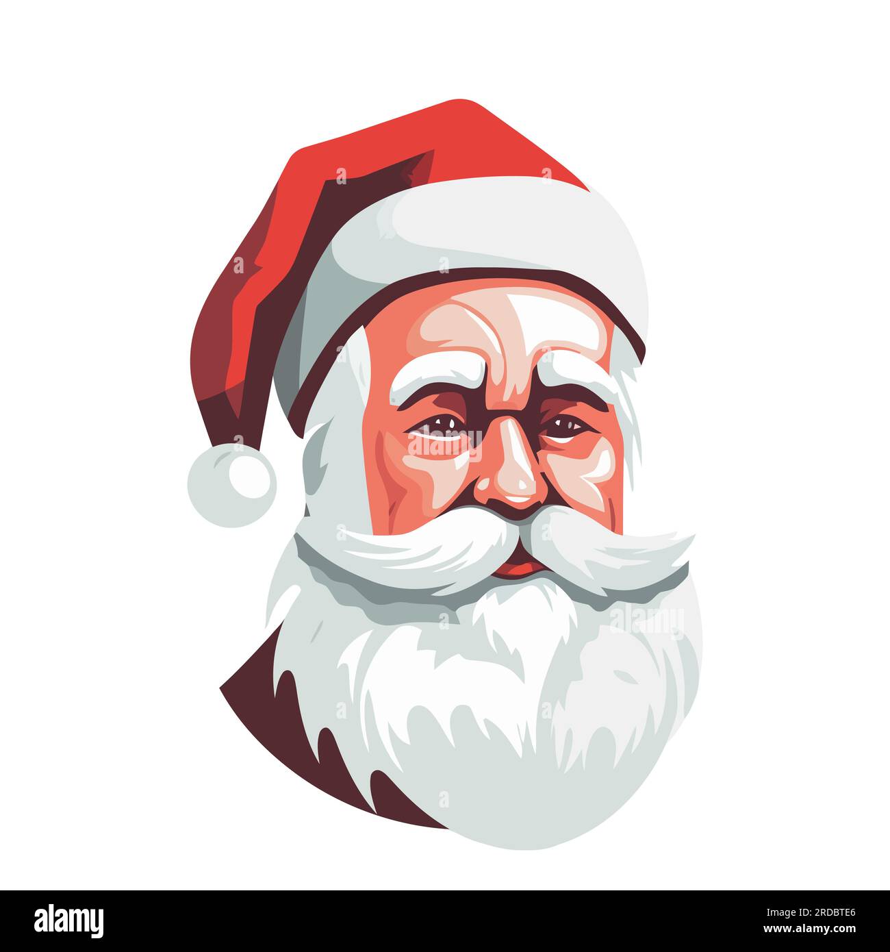 Santa Claus logo design. Abstract drawing Santa Claus. Cute vector ...