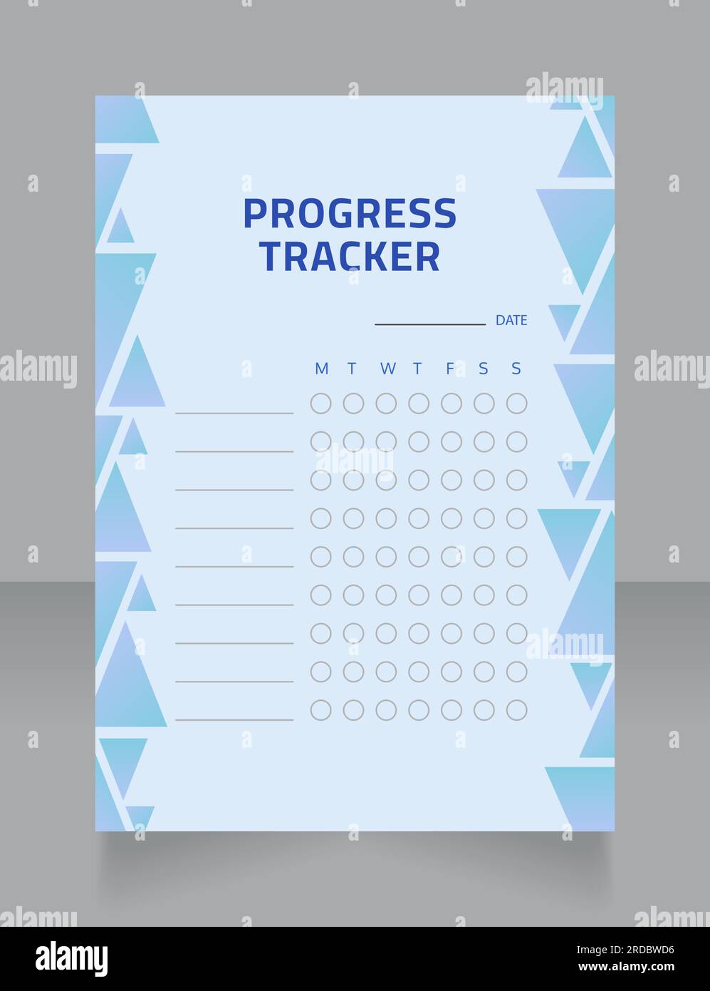 Losing weight progress tracker worksheet design template Stock Vector ...