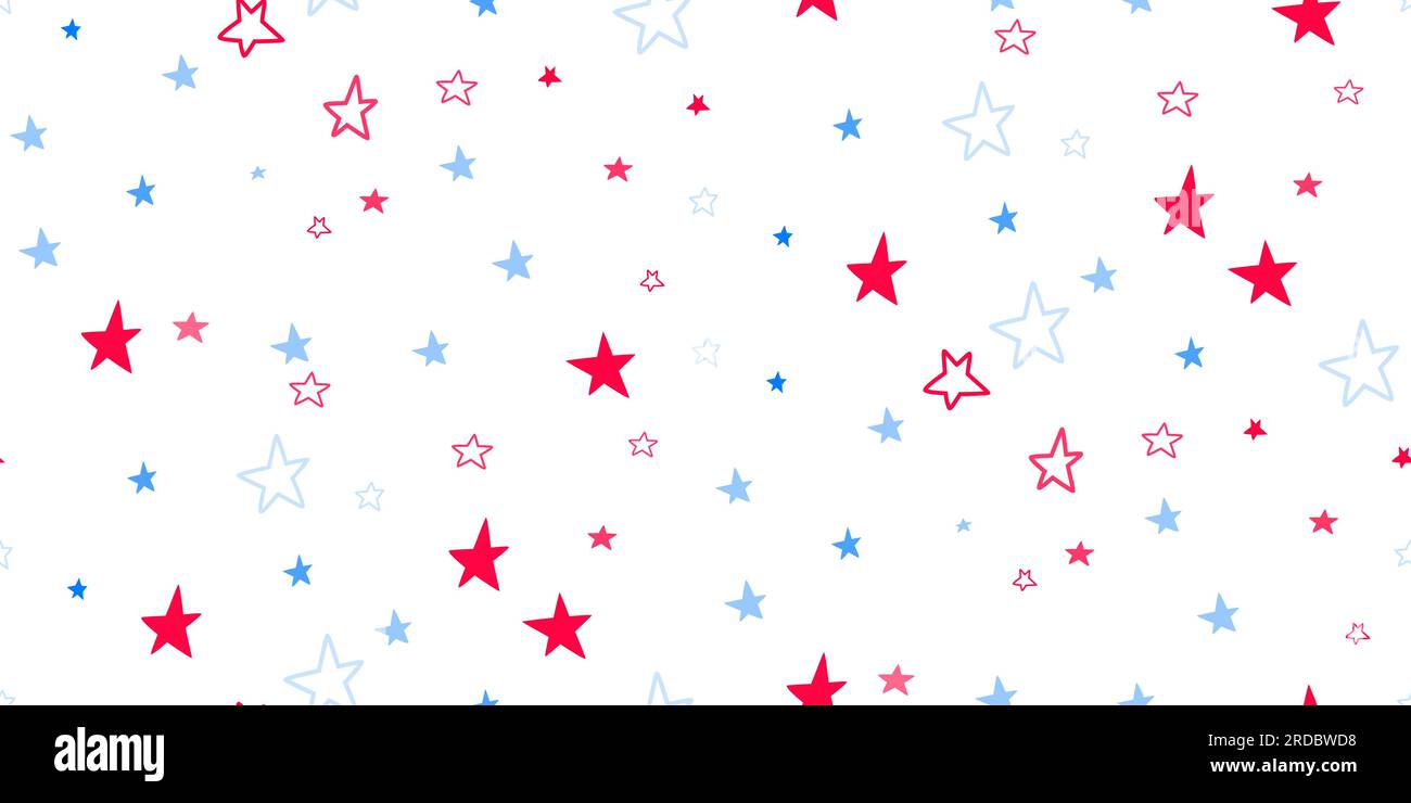 Red, blue stars flying on white. Concept in colors flag of USA, Chile ...