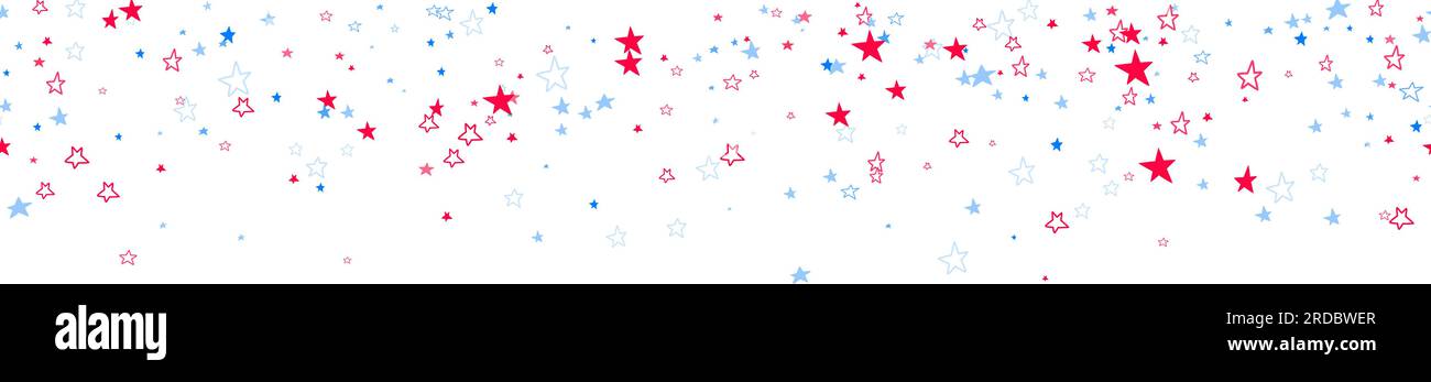 Red, blue stars flying on white. Concept in colors flag of USA, Chile ...