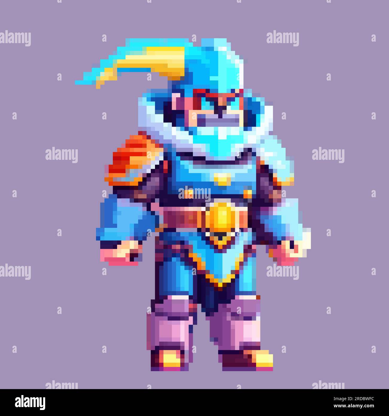 Knight warrior pixel art character for 8 bit game scenery arcade video ...