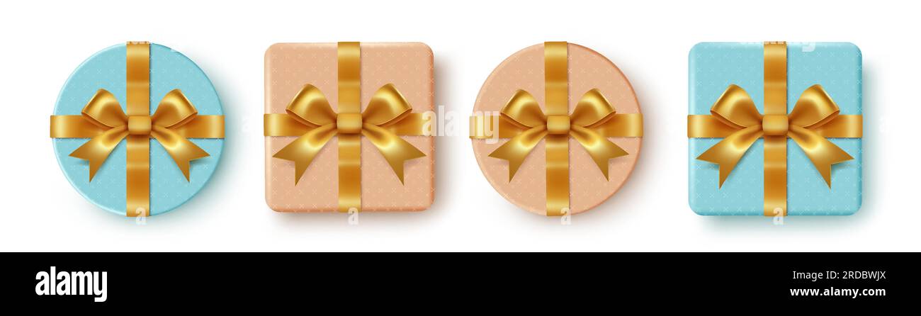 Christmas gifts boxes vector set design. Gift box christmas elements ...