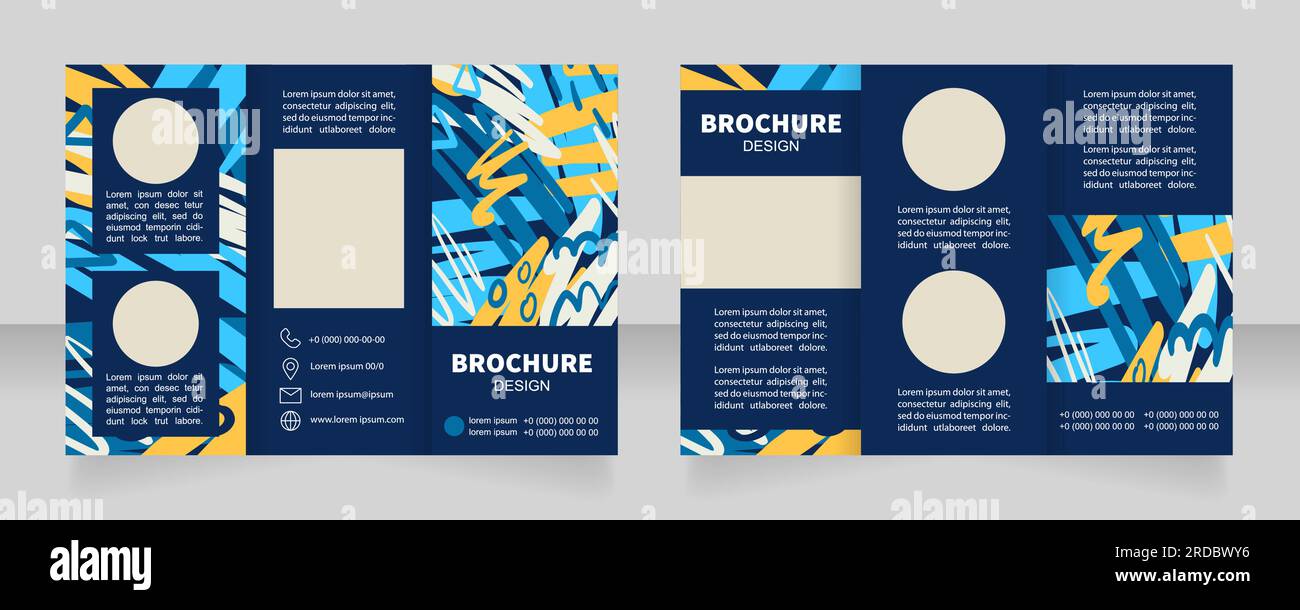 Modern art presentation trifold brochure template design Stock Vector ...