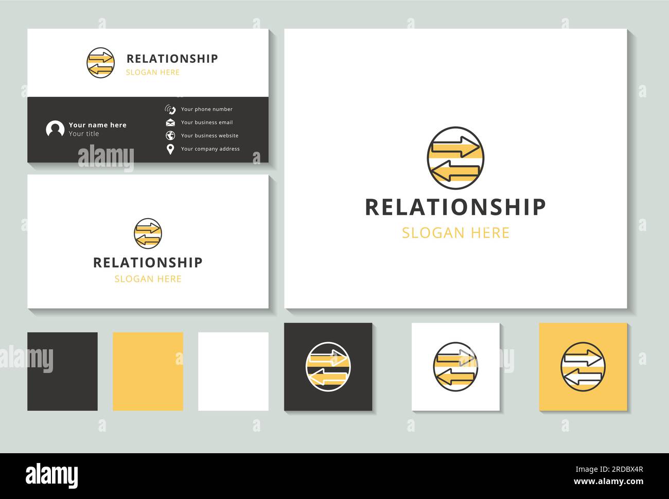 Relationship logo design with editable slogan. Branding book and ...