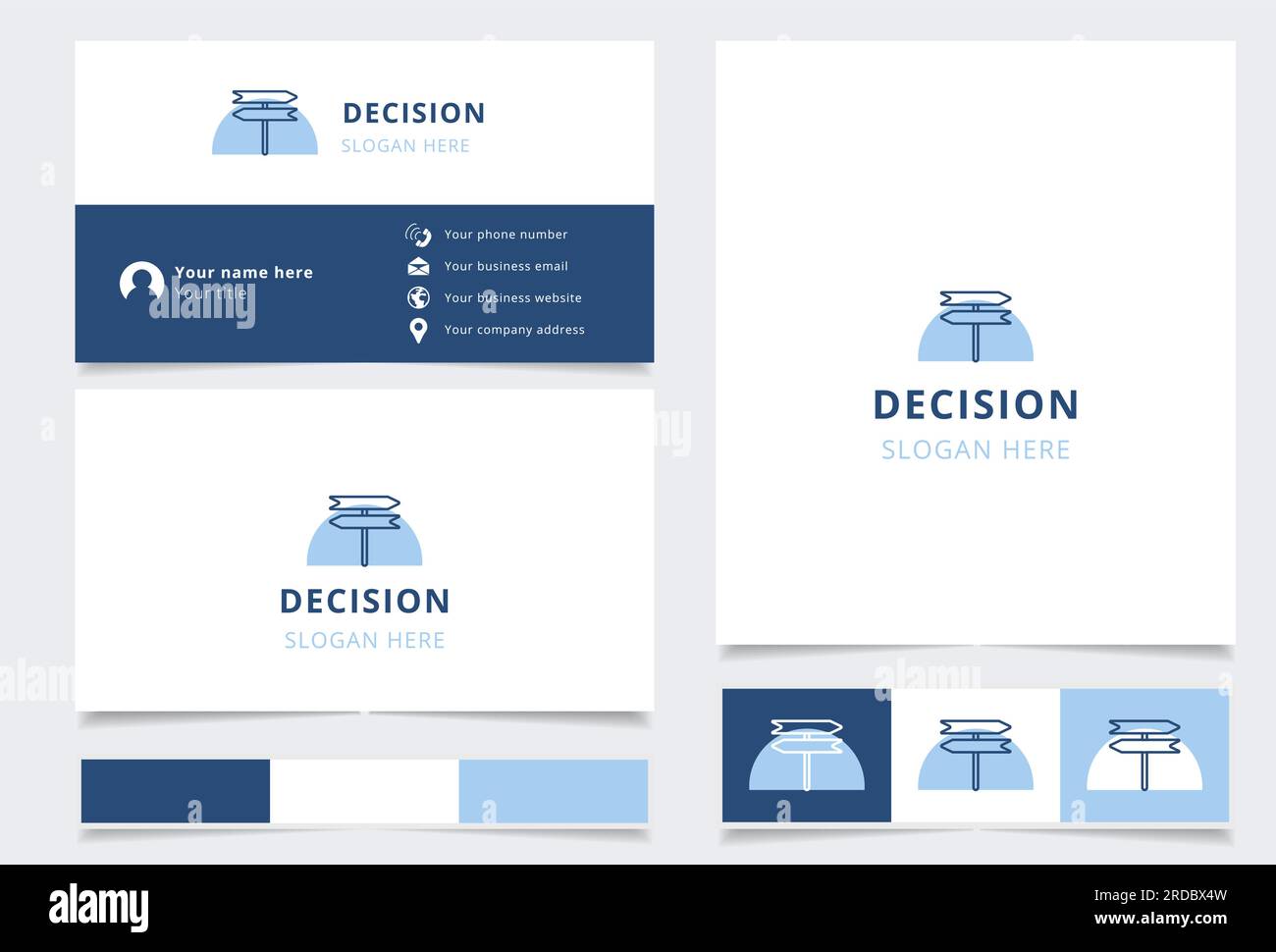 Decision logo design with editable slogan. Branding book and business ...