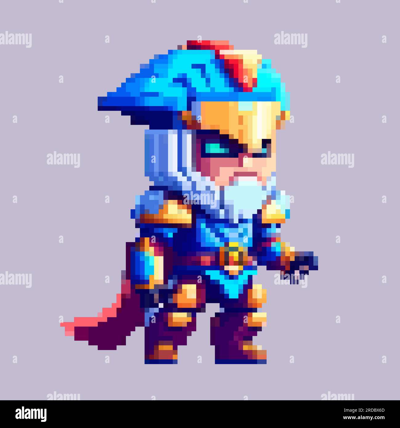 Knight warrior pixel art character for 8 bit game scenery arcade video ...