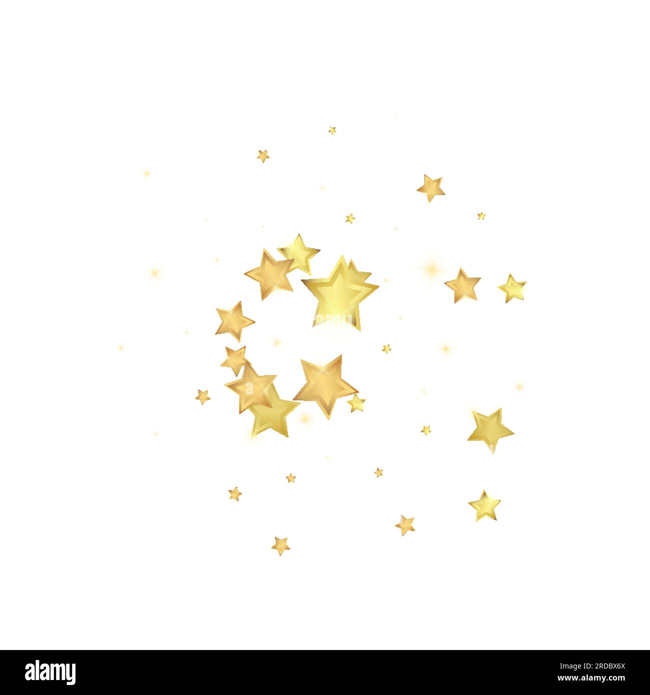 Magic stars vector overlay. Gold stars scattered around randomly ...