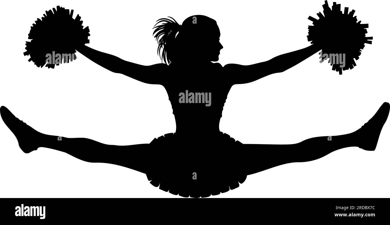 Cheerleader Silhouette Jump