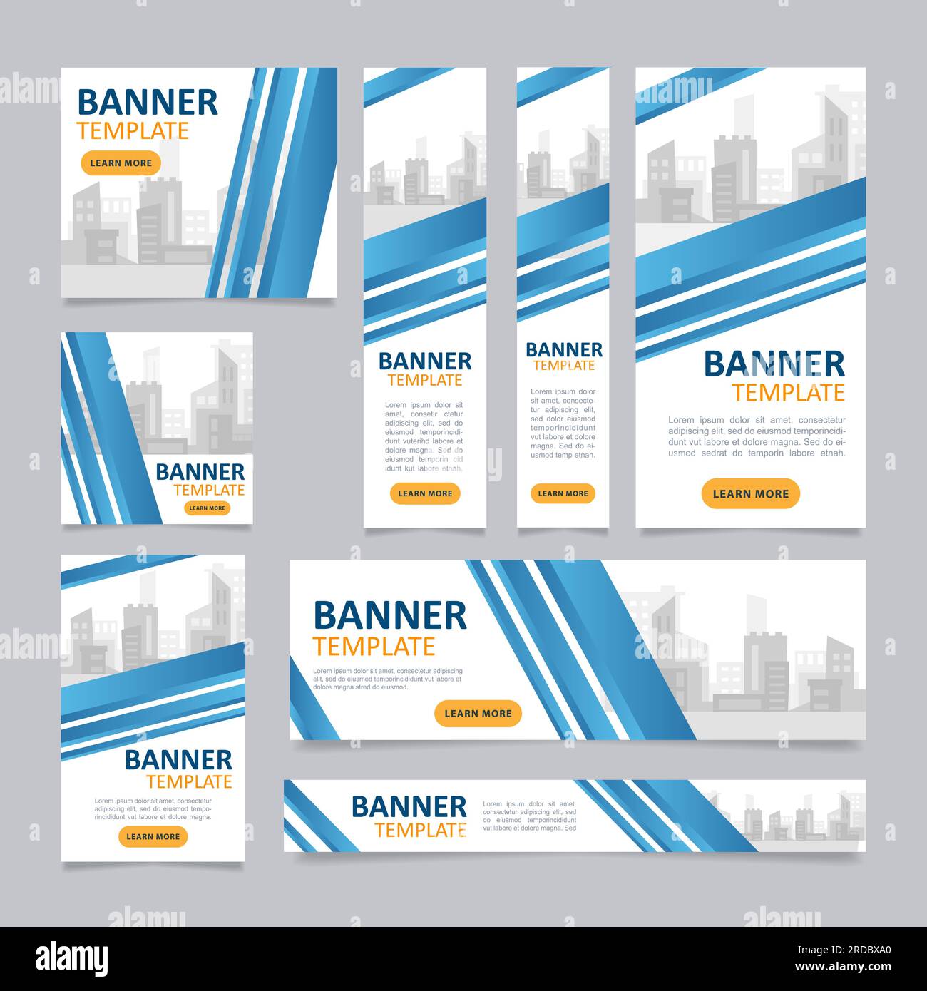 Construction site web banner design template Stock Vector Image & Art ...