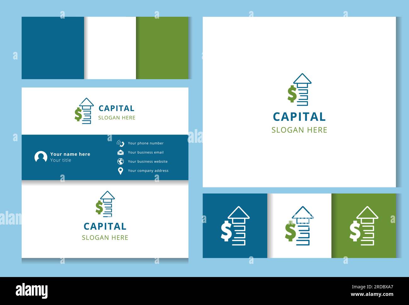 Capital logo design with editable slogan. Branding book and business ...