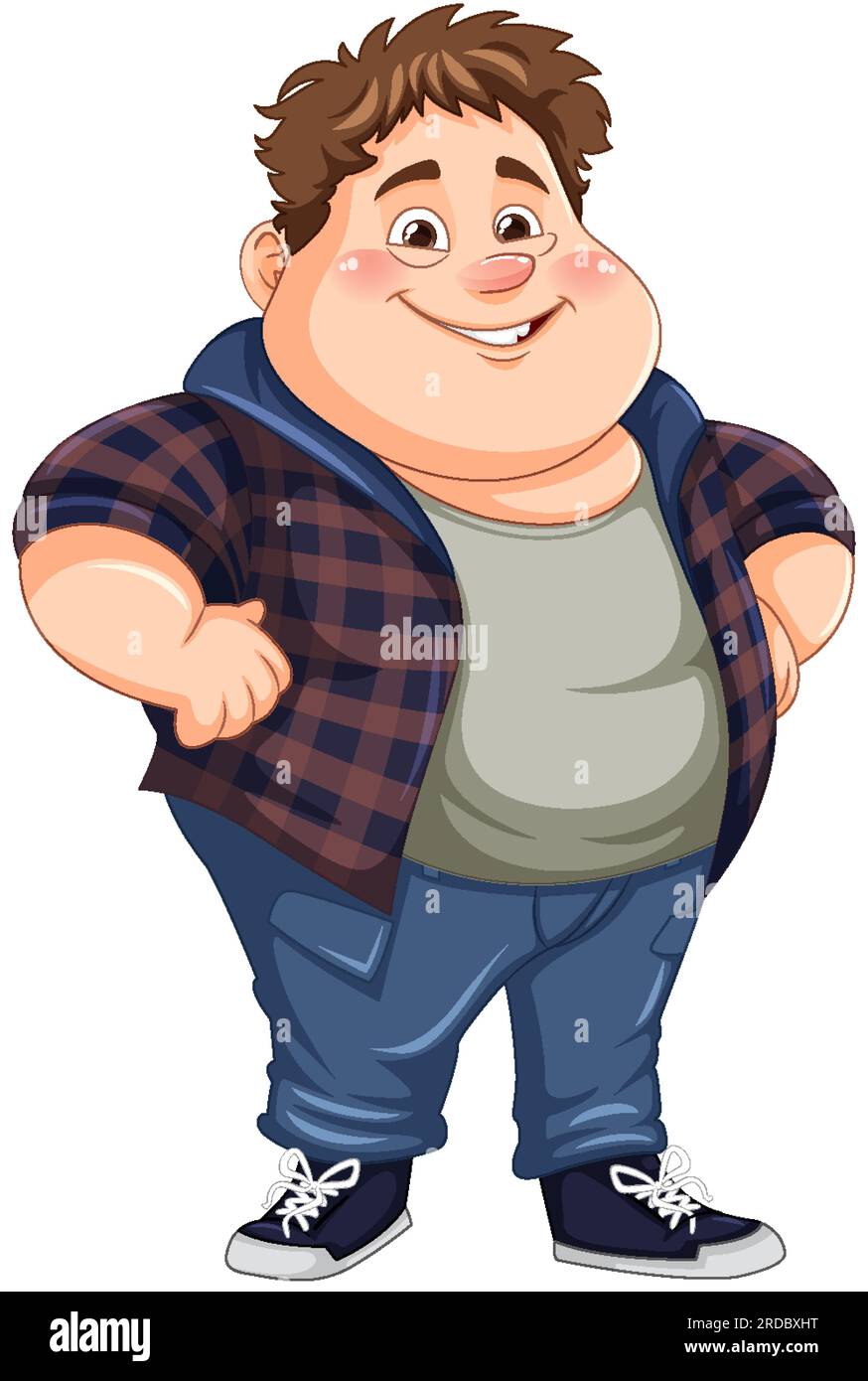 Cute chubby boy cartoon character illustration Stock Vector Image & Art ...