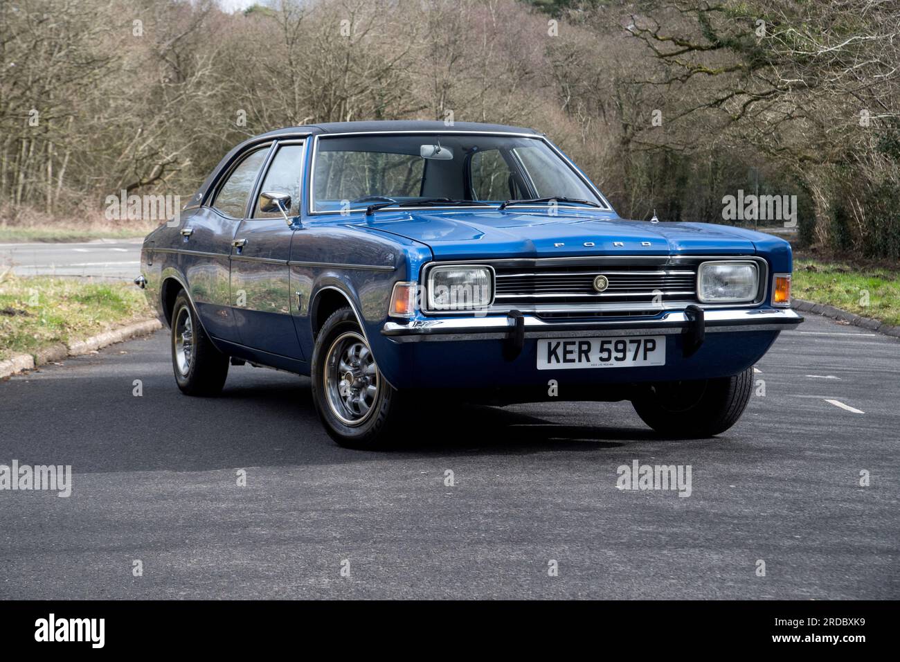 1975 Mk3 Ford Cortina 2000E classic British family car Stock Photo - Alamy