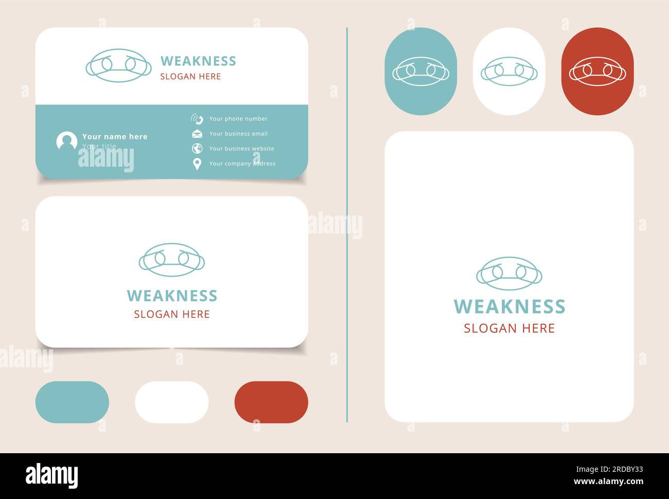 Weakness logo design with editable slogan. Branding book and business ...