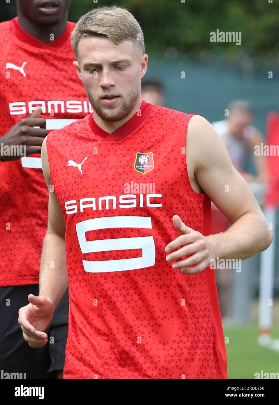 Adrien Truffert of Stade Rennais during the football Amical 2023 ...