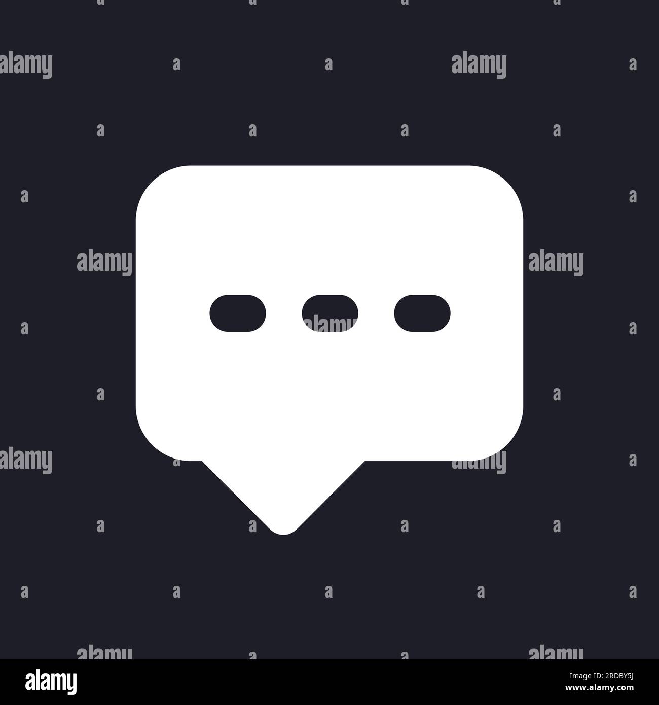 Typing message dark mode glyph ui icon Stock Vector Image & Art - Alamy