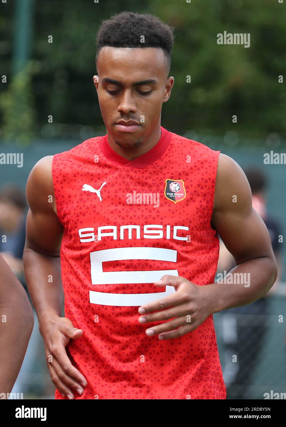 Guela Doue of Stade Rennais during the football Amical 2023 between ...