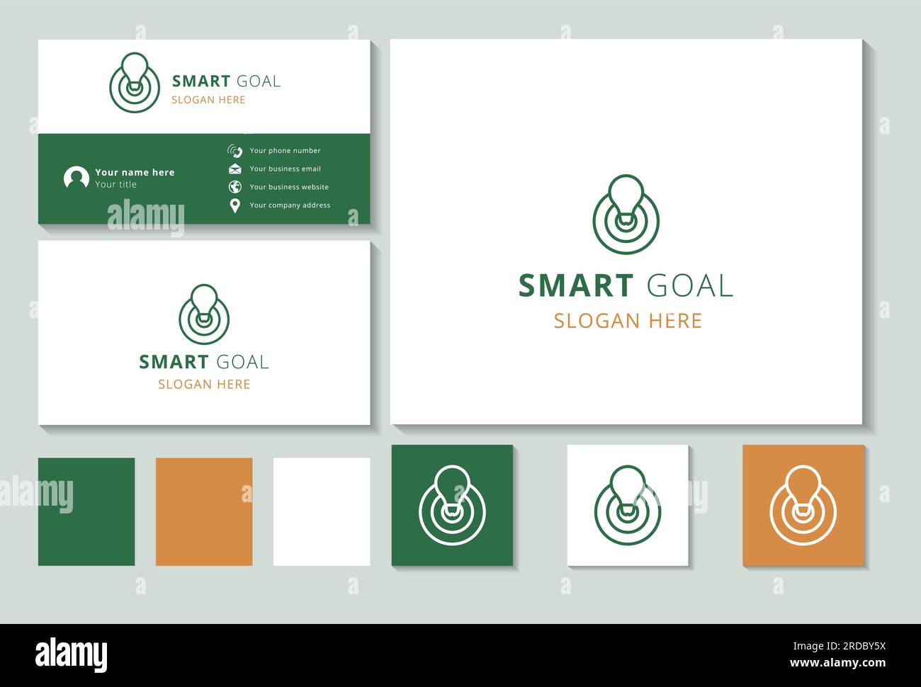 Smart goal logo design with editable slogan. Branding book and business ...