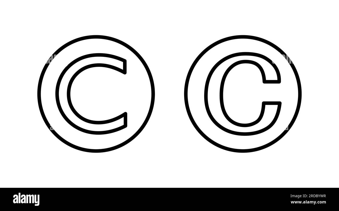 Copyright icon vector. copyright symbol Stock Vector Image & Art - Alamy
