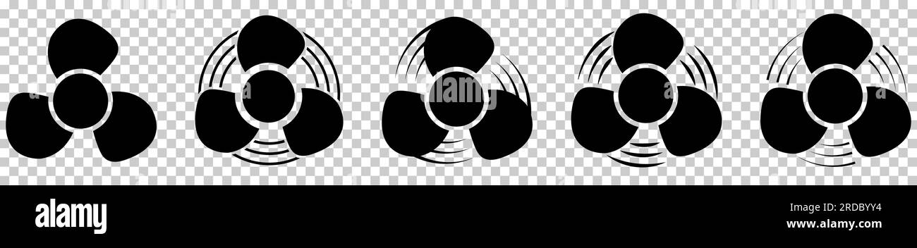 Fan icons. Vector illustration isolated on transparent background Stock ...