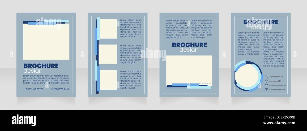 Marketing strategy grey blank brochure layout design Stock Vector Image ...
