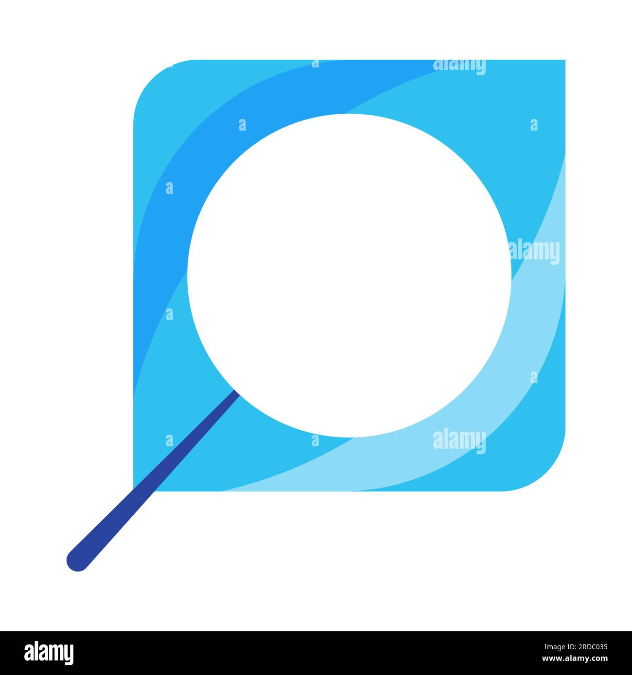 Leaf shaped magnifying glass blue infographic chart design element ...