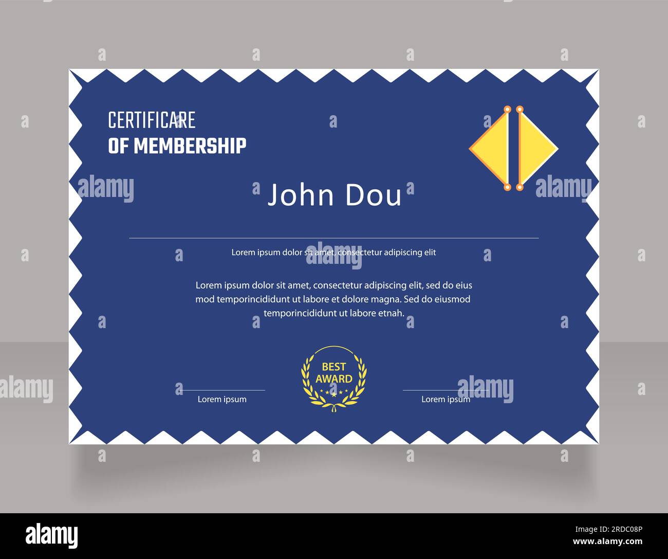 Seminar membership certificate design template Stock Vector Image & Art ...