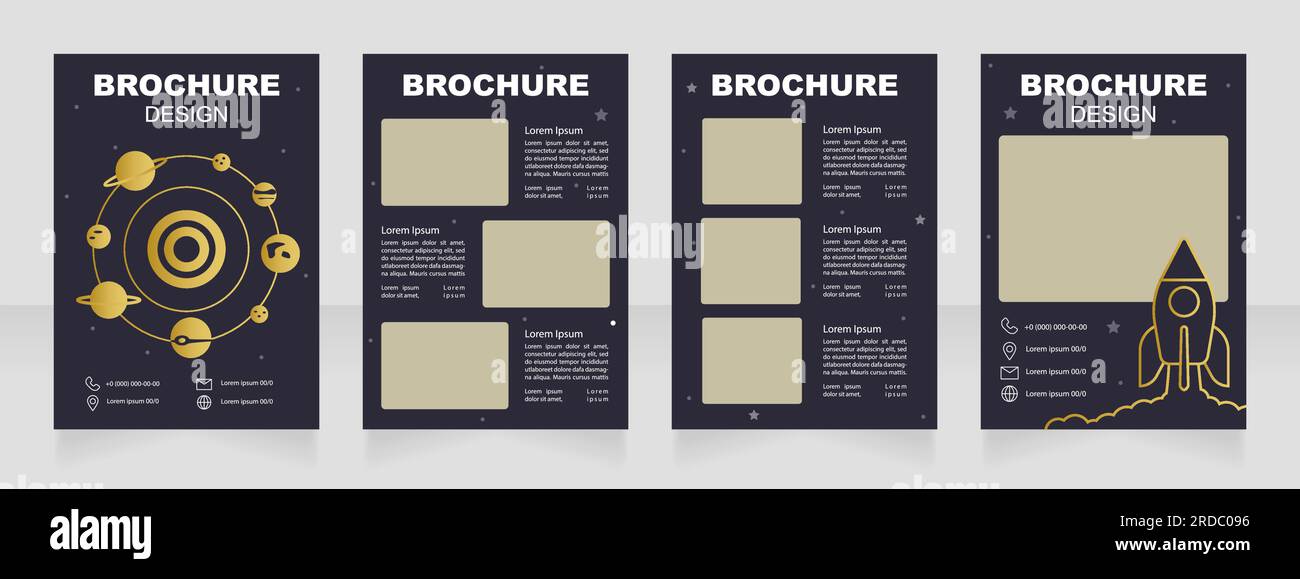Attracting future space tourists blank brochure design Stock Vector ...