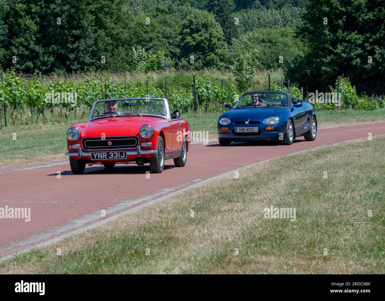 MG Midget and MGF - different generations of open top British sports ...