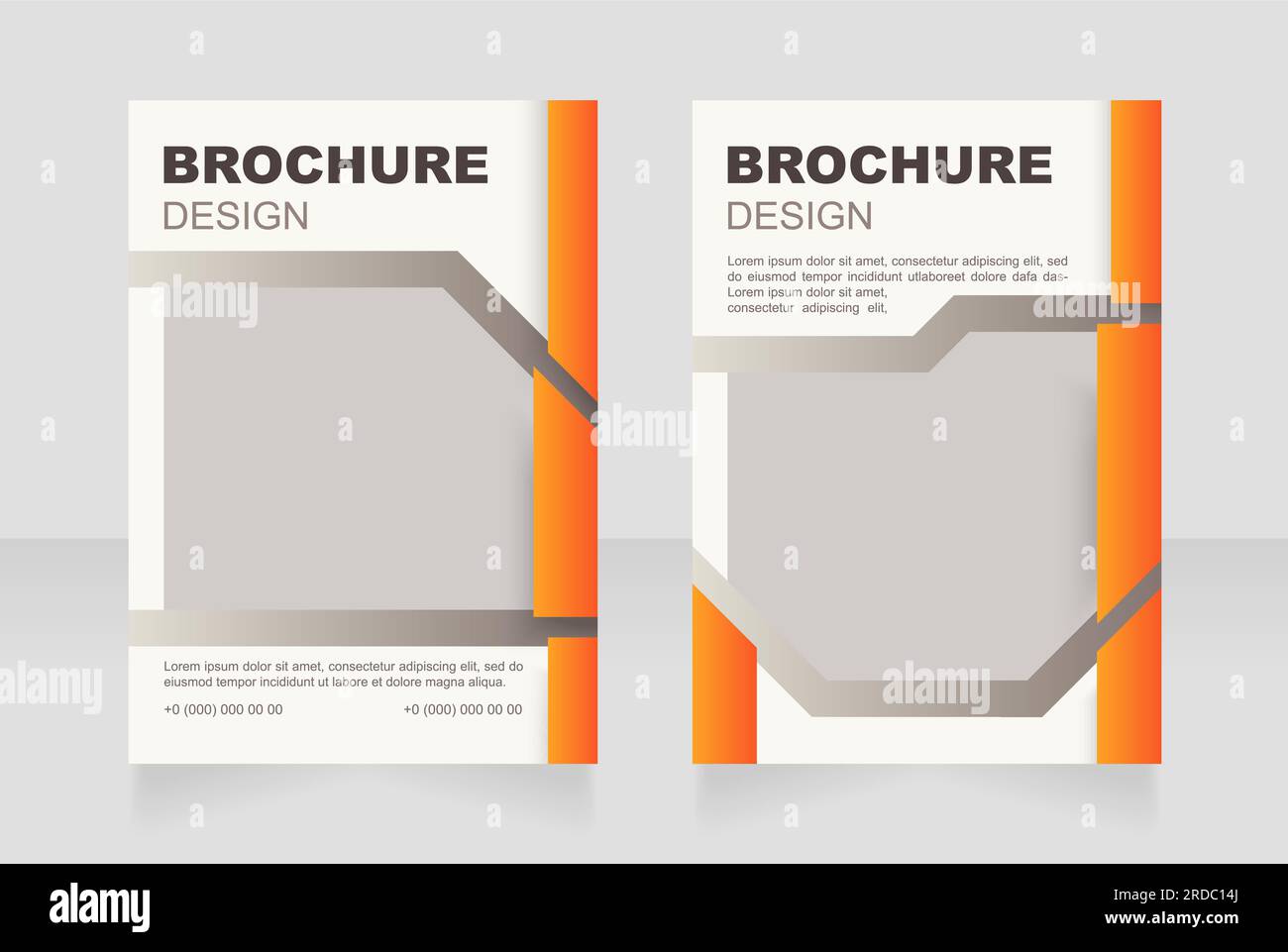 Construction stage report blank brochure design Stock Vector Image ...