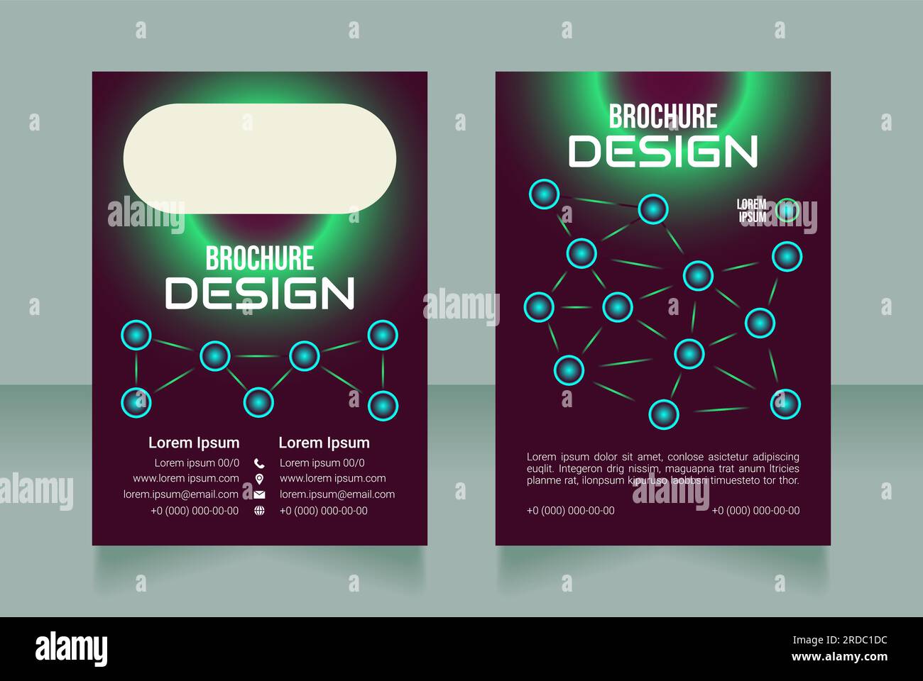 Promoting online safety blank brochure design Stock Vector Image & Art ...