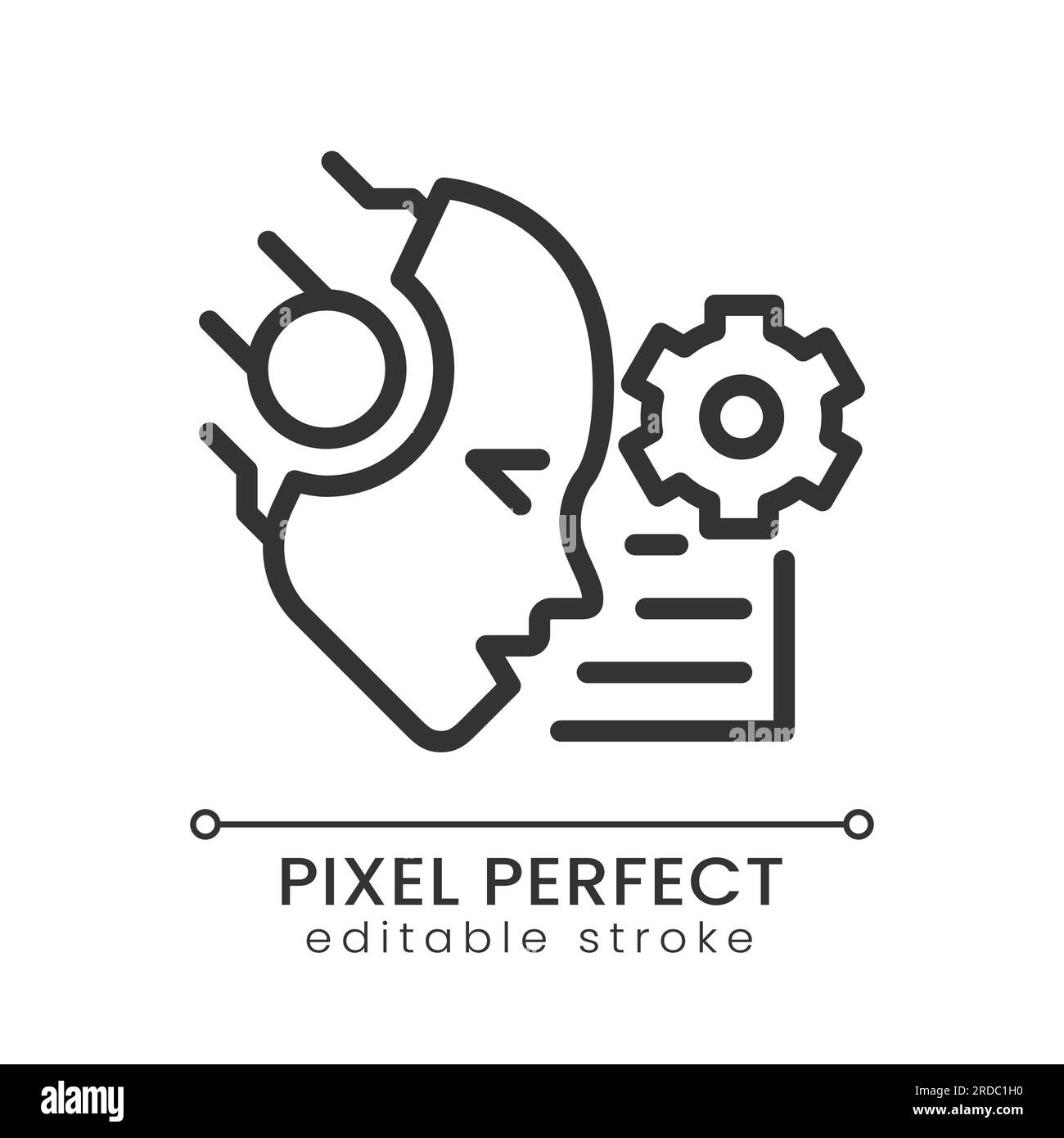 AI reads and summarize pixel perfect linear icon Stock Vector Image ... AI reads and summarize pixel perfect linear icon Stock Vector Image ...