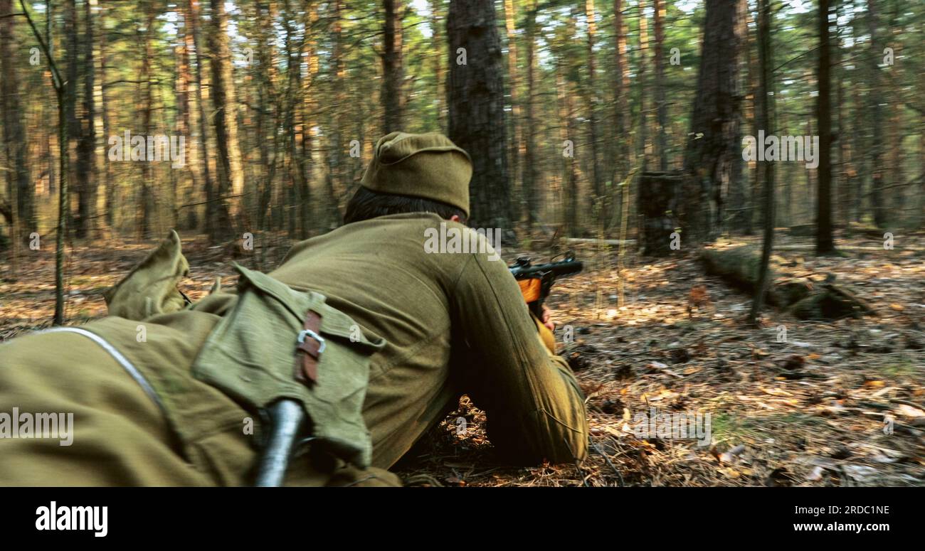 Russian Soviet Infantry Red Army Soldiers Of World War II with weapons ...