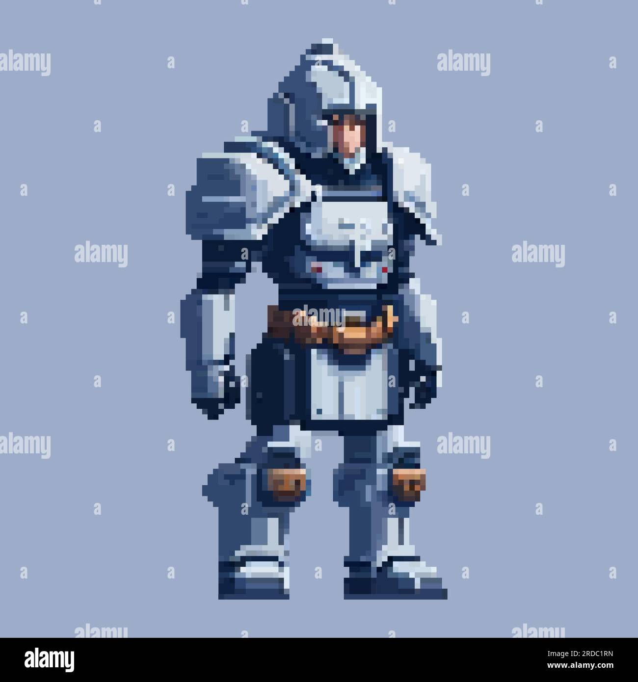 Robot pixel art character for 8 bit game scenery arcade video game ...