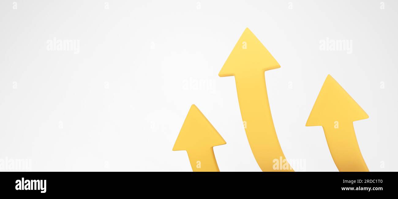 3d arrow symbol. Progress, growth, improvement or success concept Stock ...