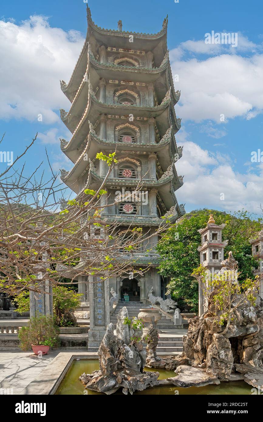 Image of Pagoda Tower in Marble Mountains in Vietnam during daytime ...