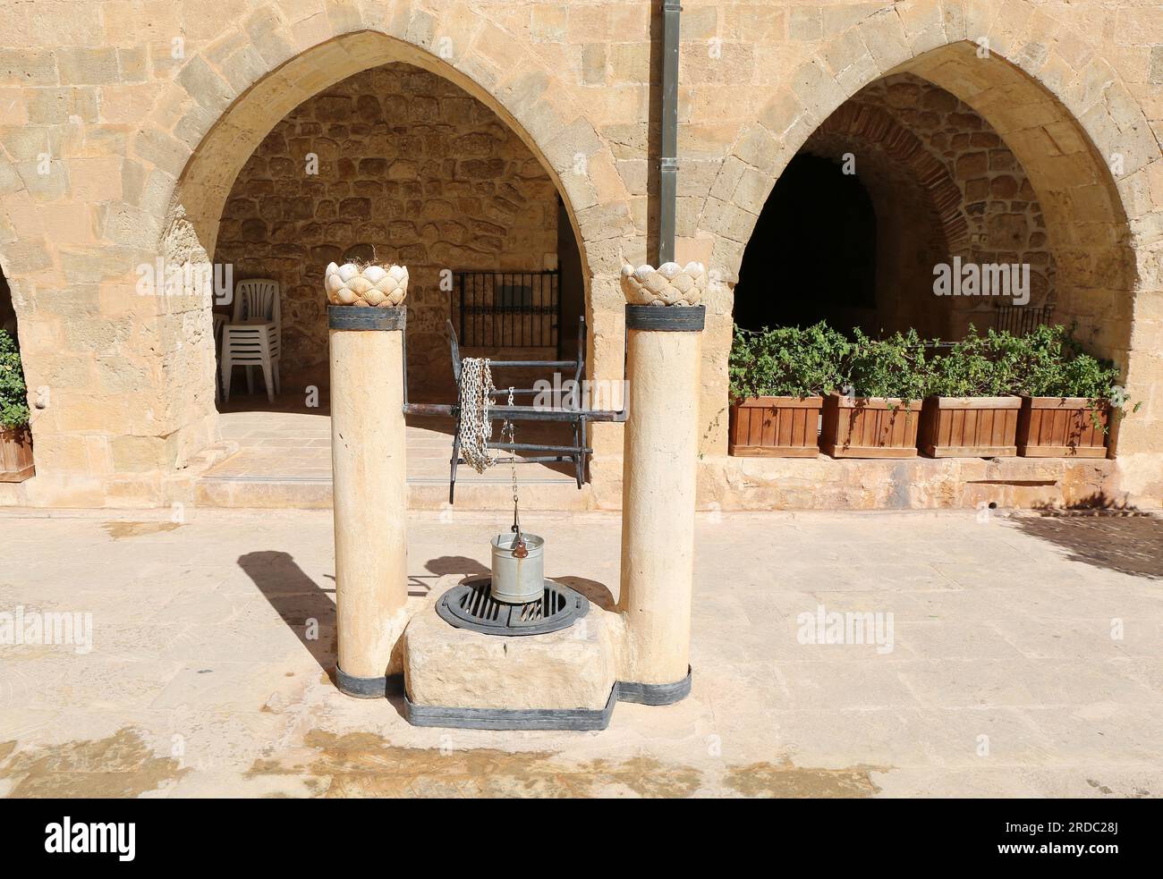 Old Water Well in The Courtyard of Old Assyrian Monastery in Mardin ...