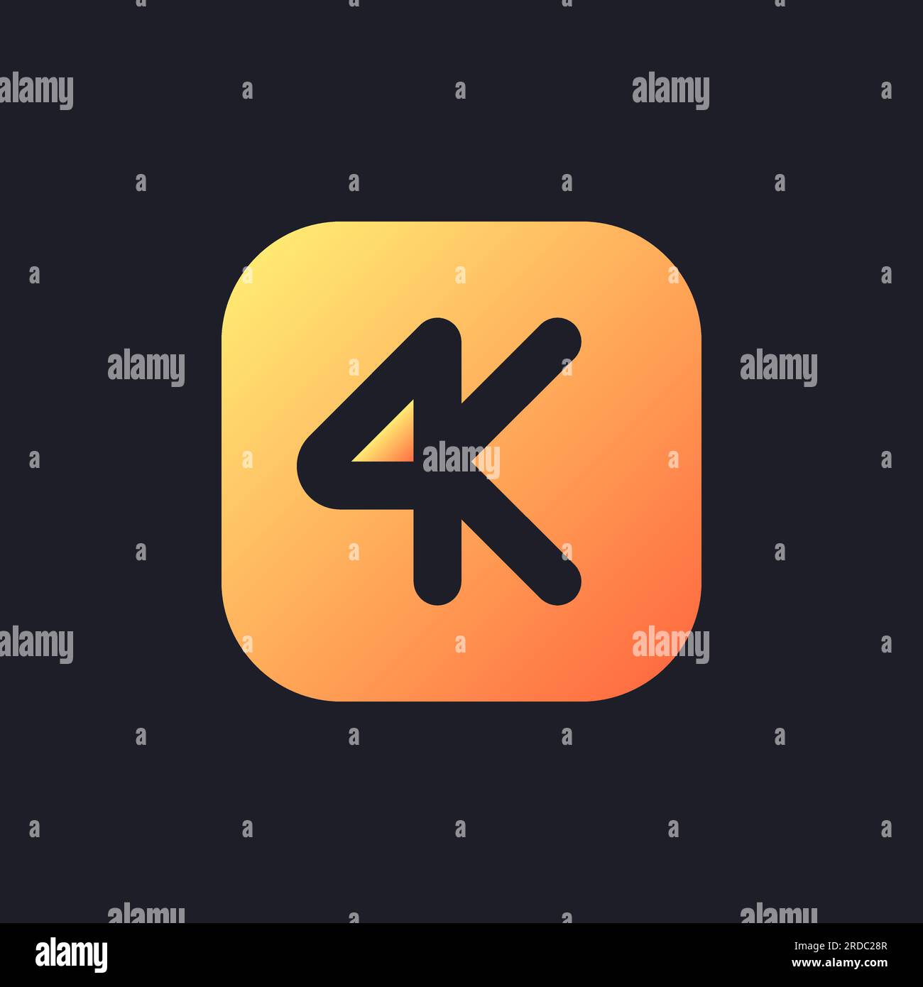 4K resolution orange solid gradient ui icon for dark theme Stock Vector Image & Art - Alamy