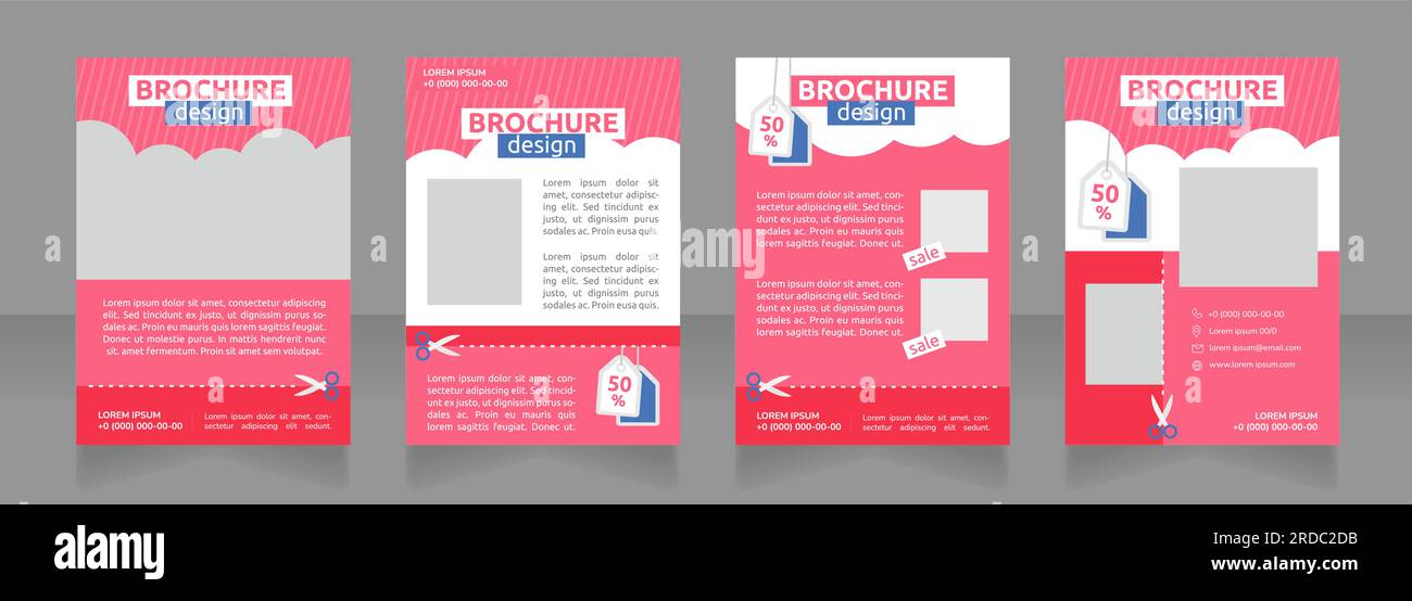 Boost brand awareness with discounts blank brochure design Stock Vector ...