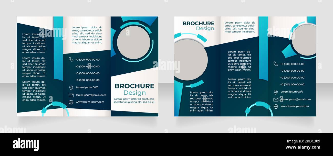 Digital technology and industry development trifold brochure template ...