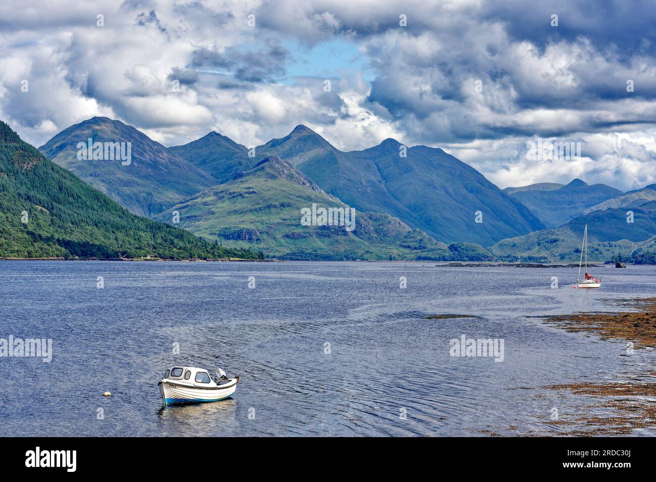 Five Sisters Of Kintail from Loch Duich west coast Scotland a view in ...