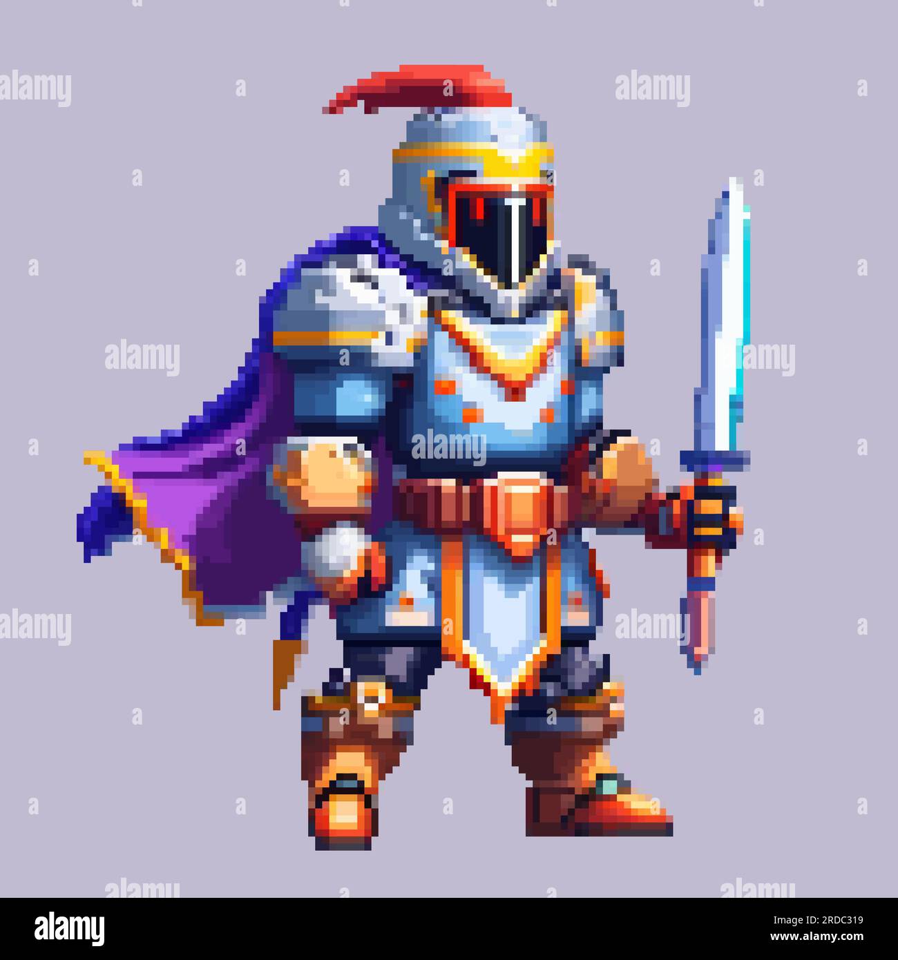 Robot pixel art character for 8 bit game scenery arcade video game ...