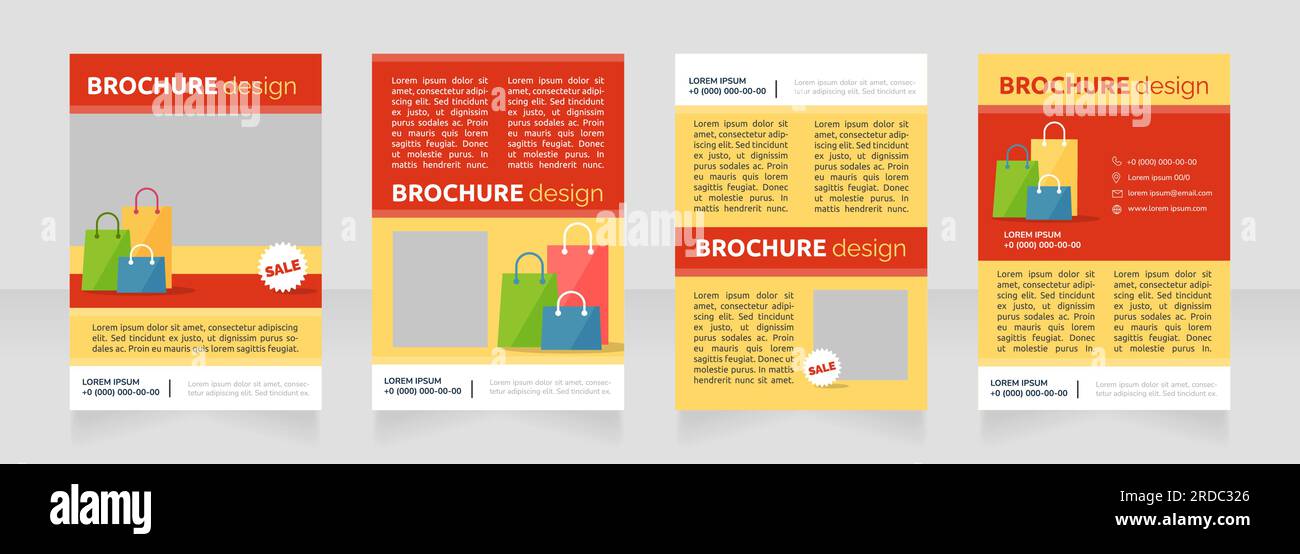 Grocery store sales offers blank brochure design Stock Vector Image ...